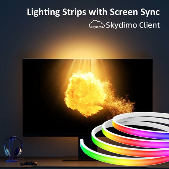 Skydimo RGB Computer Ambient Lighting Strip with Screen Sync, Gaming ...