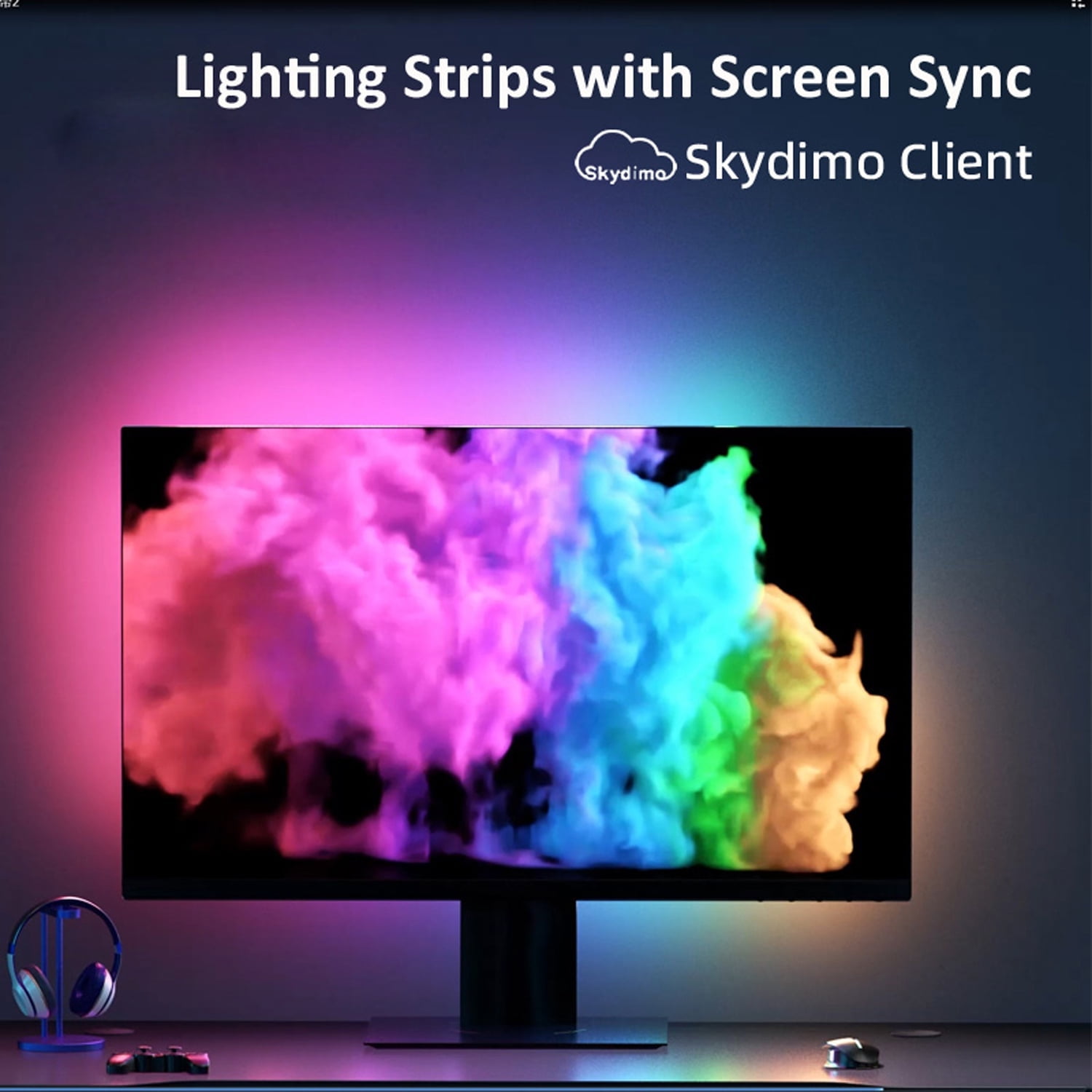 Skydimo RGB Computer Ambient Lighting Strip with Screen Sync, Gaming ...