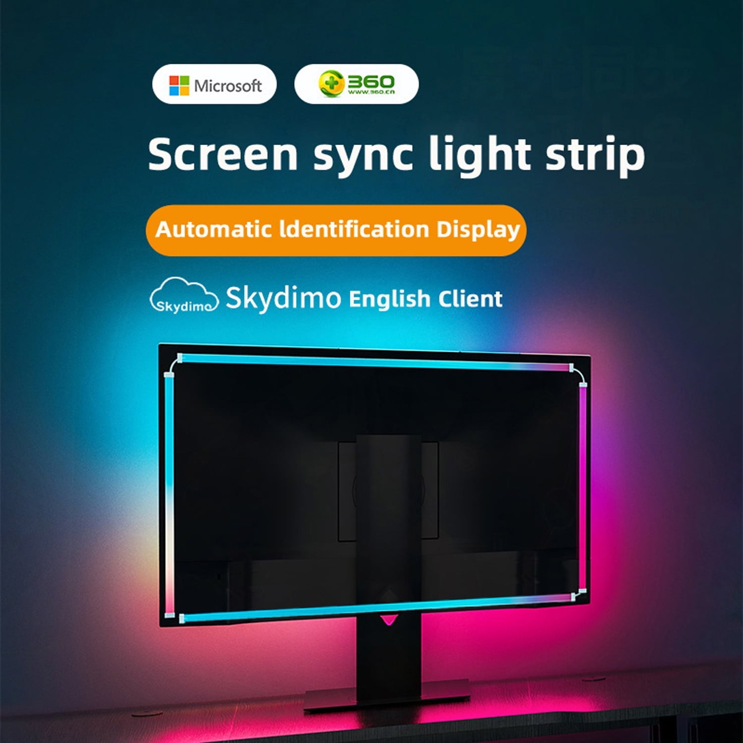 Skydimo RGB Computer Ambient Lighting Strip with Screen Sync, Gaming ...