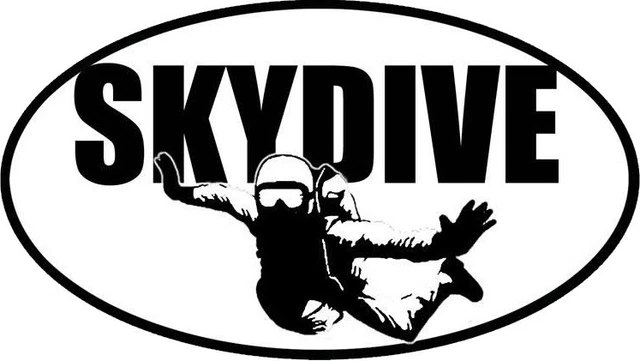 Skydive Euro Oval Sticker Car Window Decal Laptop Stickerphone Decal ...