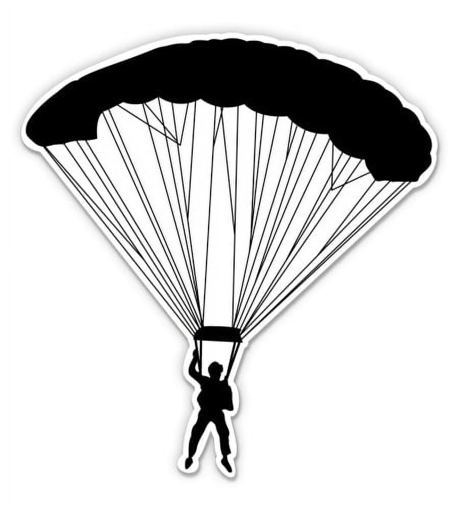 Skydiver - 8" Vinyl Sticker - For Car Laptop I-Pad - Waterproof Decal ...