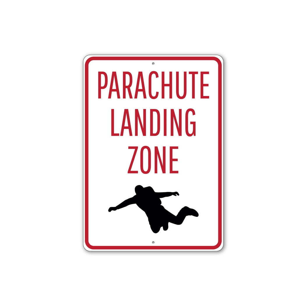 Skydiver Sign, Skydiver Land Zone, Parachute Landing Zone Aluminum ...