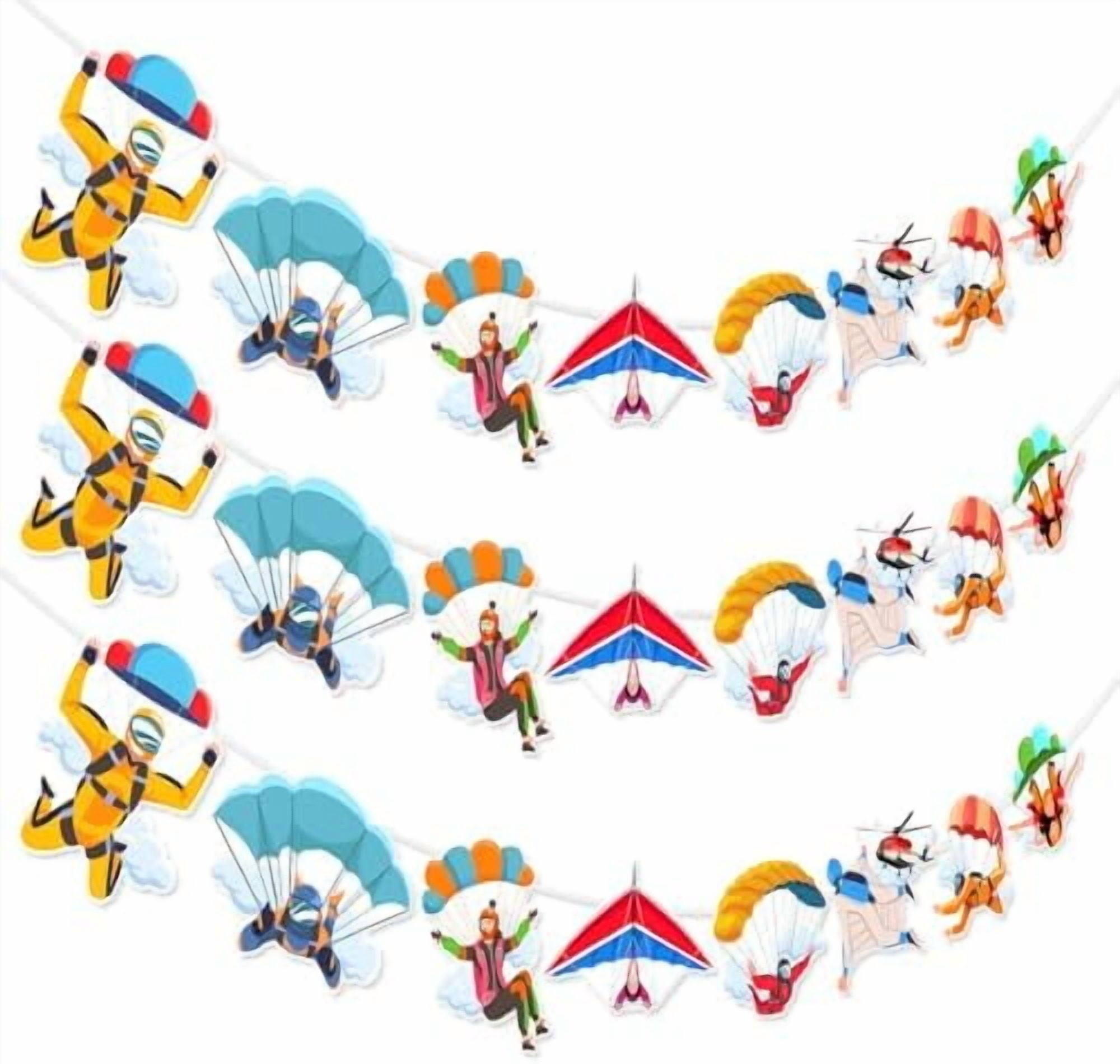 Skydiving Birthday Decorations 3Pcs Parachute Garlands Skydiving Lovers ...