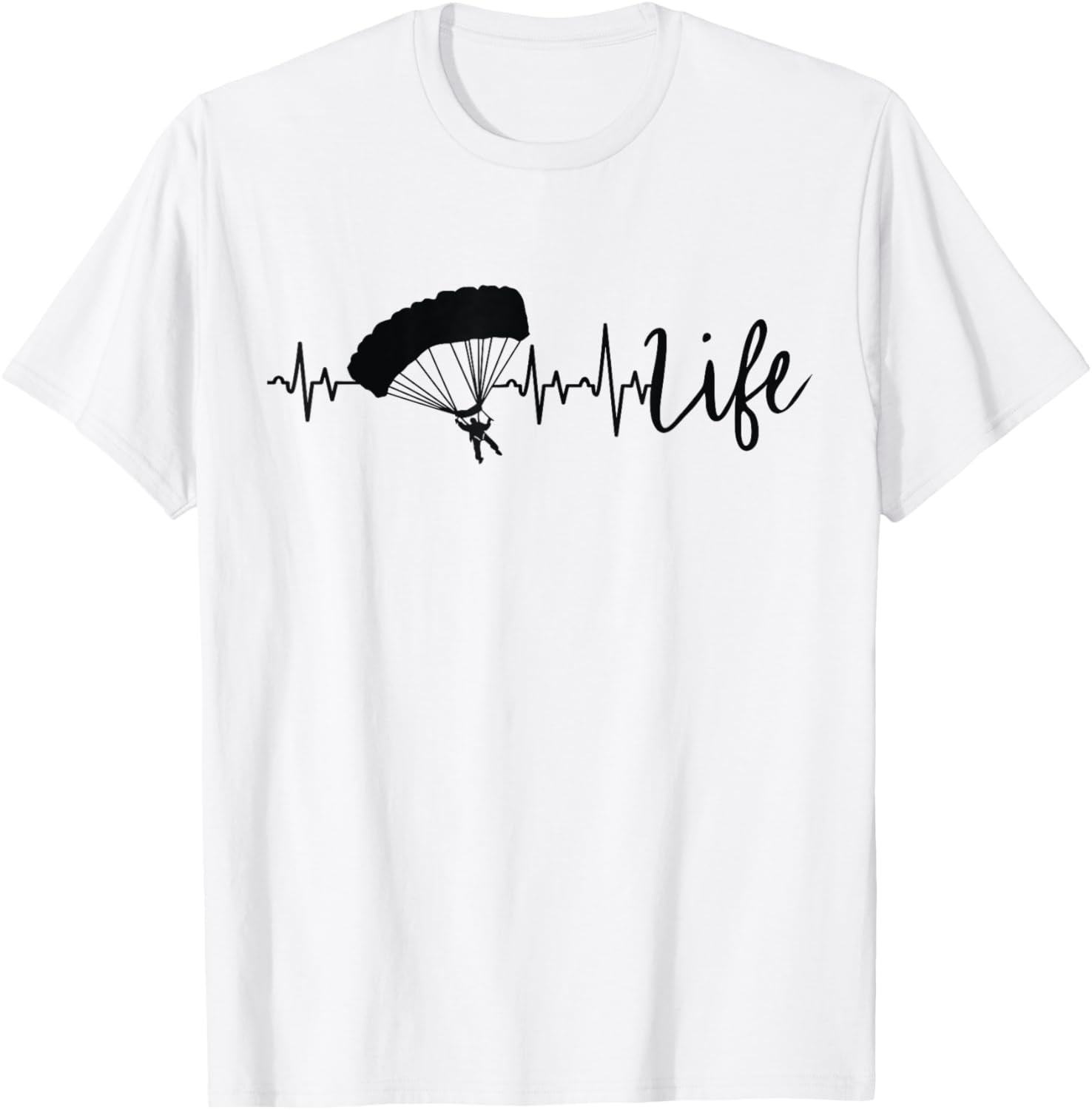 Skydiving Heartbeat Skydiver Skydive Life T-Shirt - Walmart.com