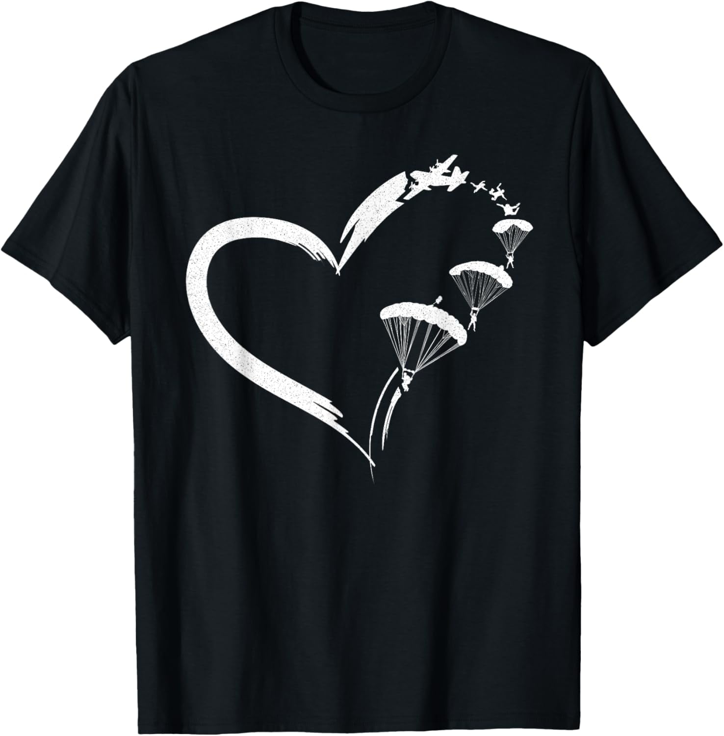Skydiving Parachute Paraglide Heart T-Shirt - Walmart.com