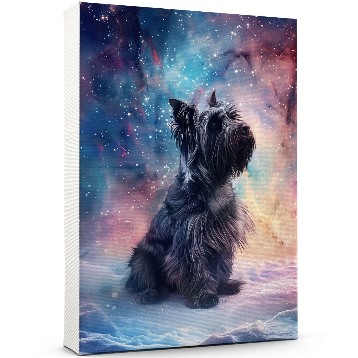 Skye Terrier Dog Art Starry Night-Inspired - Contemporary Abstract ...