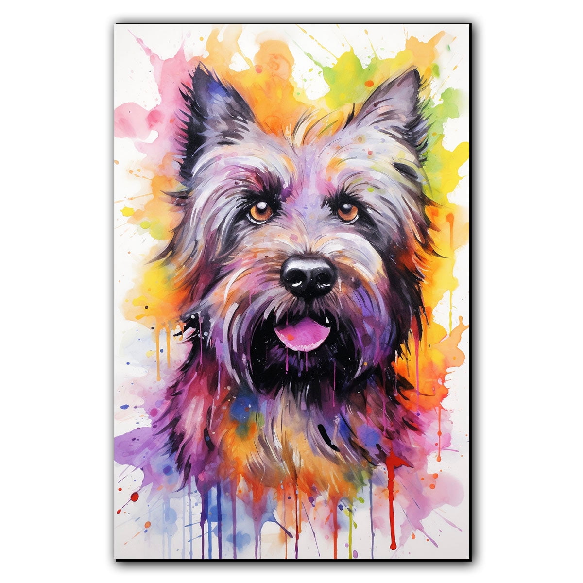 Skye Terrier Dog Gift - Art Bedroom - Graffiti Dog Wall Art For Living ...