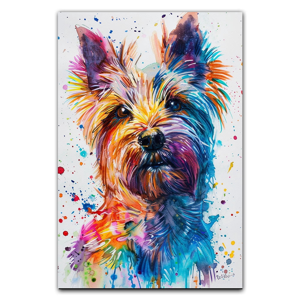 Skye Terrier Dog Poster Wall Art for Bedroom Living Room Funny Graffiti ...