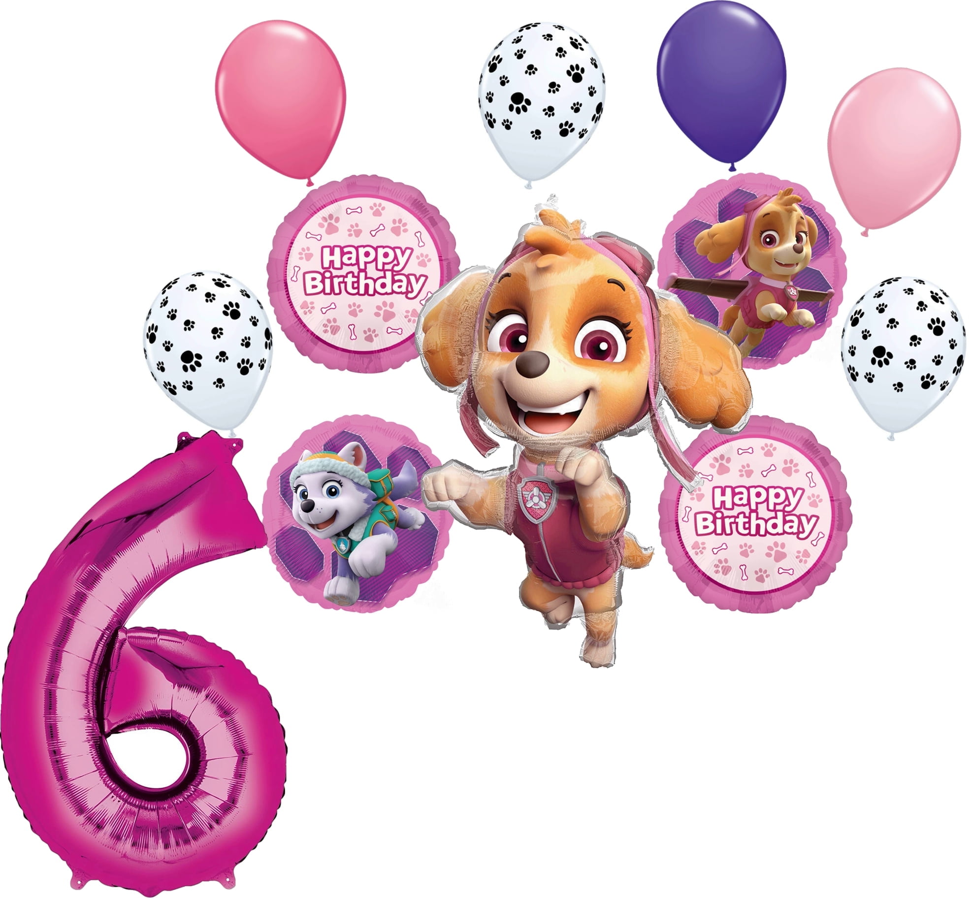 Skye and Everest 6th Birthday Party Supplies Girl Paw Pups on Patrol ...