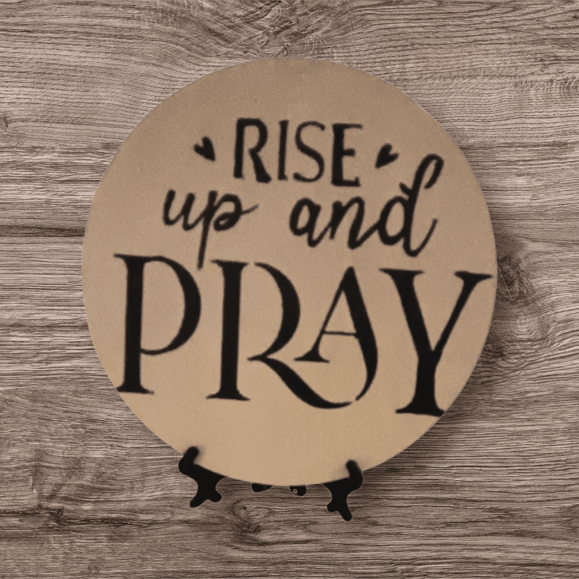 Skye's Creations Rise Up and Pray Inspirational Wood Round Sign ...