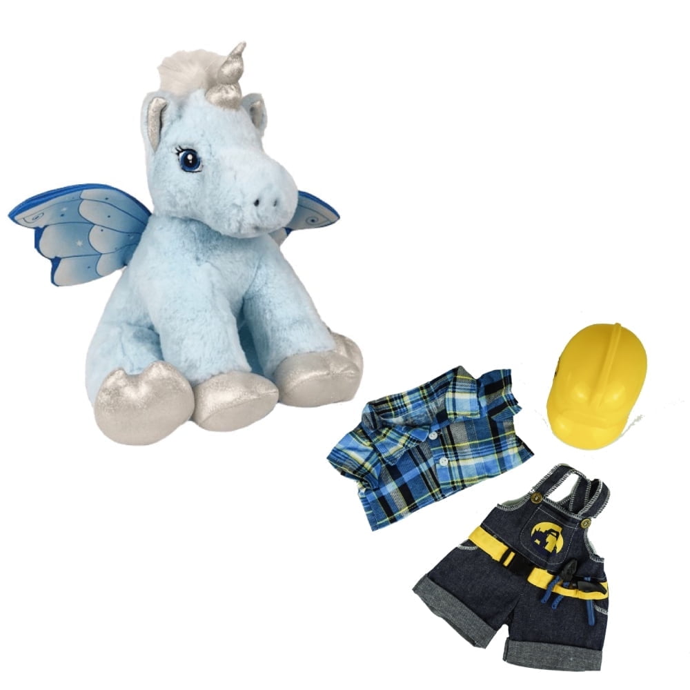 Skye the Unicorn 16" Plush with Construction Worker Outfit and HardHat ...