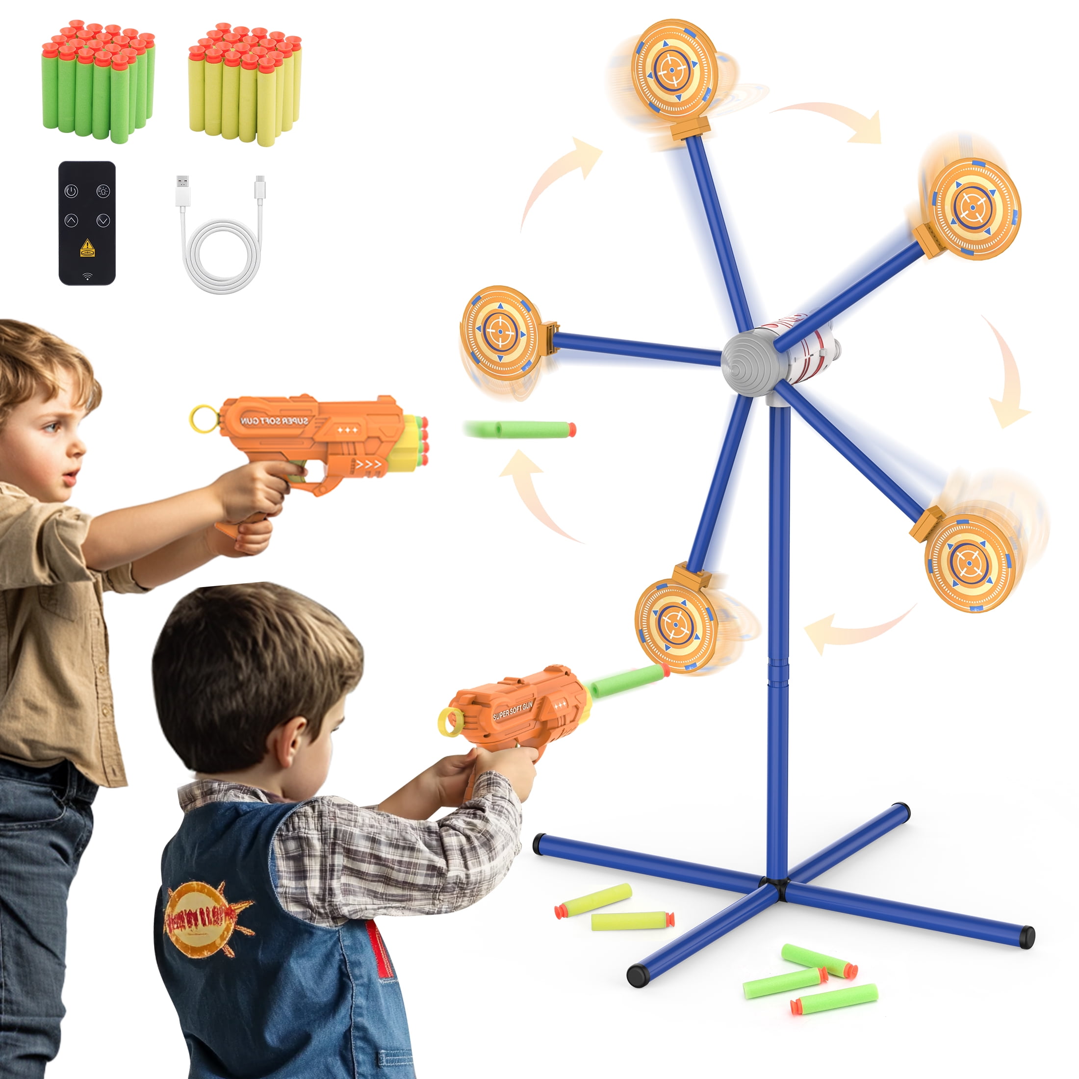 Skyhot Shooting Games Toys Set for Boys, 2-Player Rocket Shooting ...