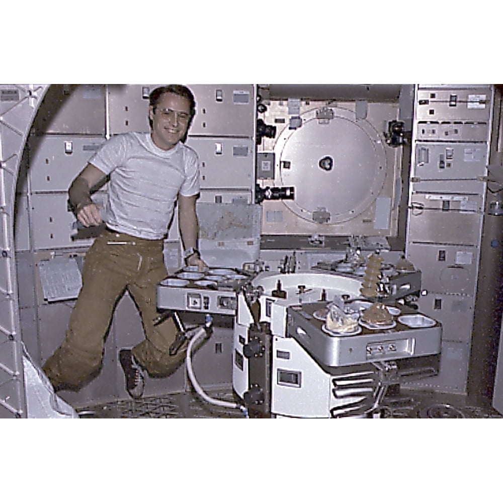 Skylab 4 Astronaut Ed Gibson Preparing His Meal Aboard The Skylab Space Station. Skylab 4 ...