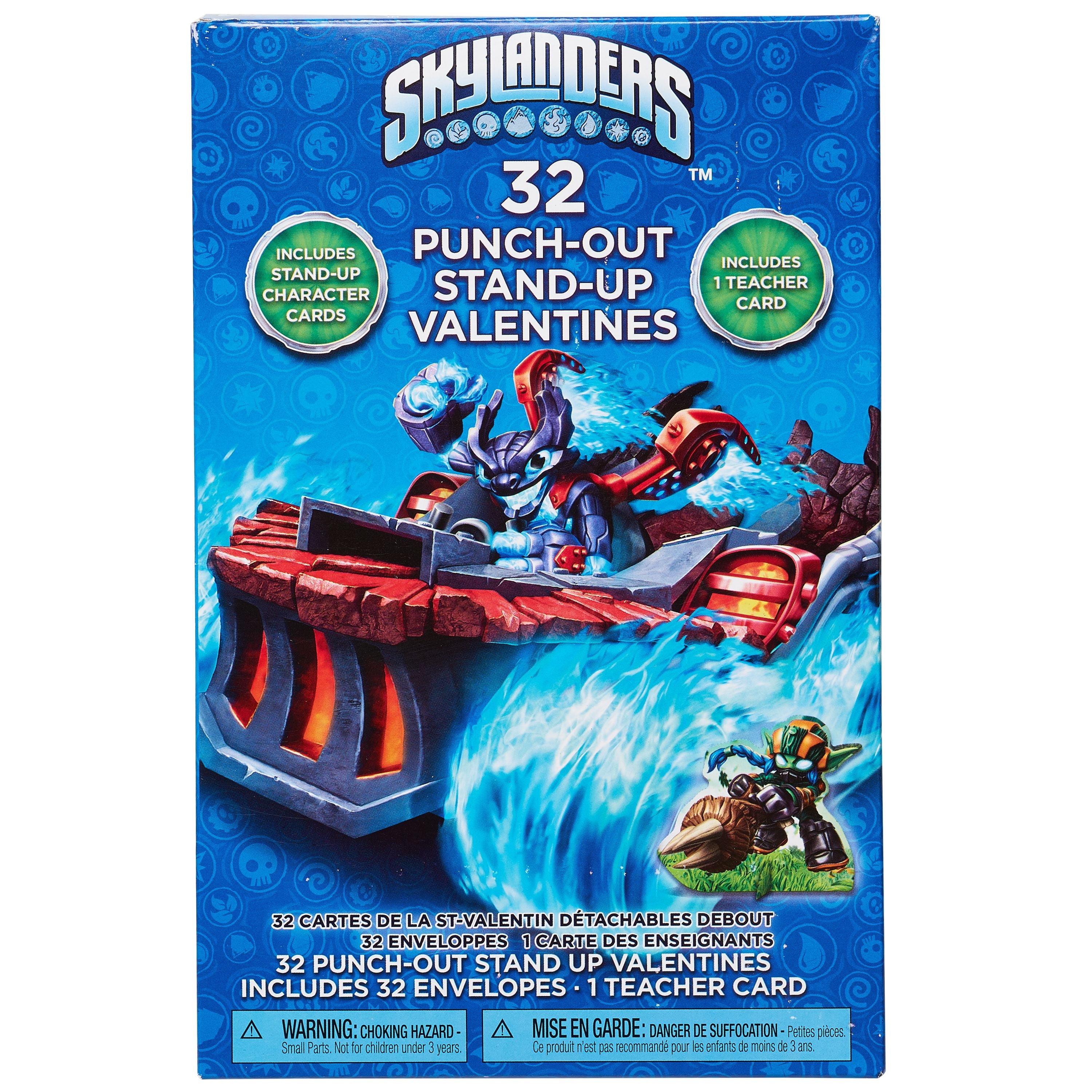 Skylanders 32 Punch Out Stand Up Valentine Cards - Walmart.com