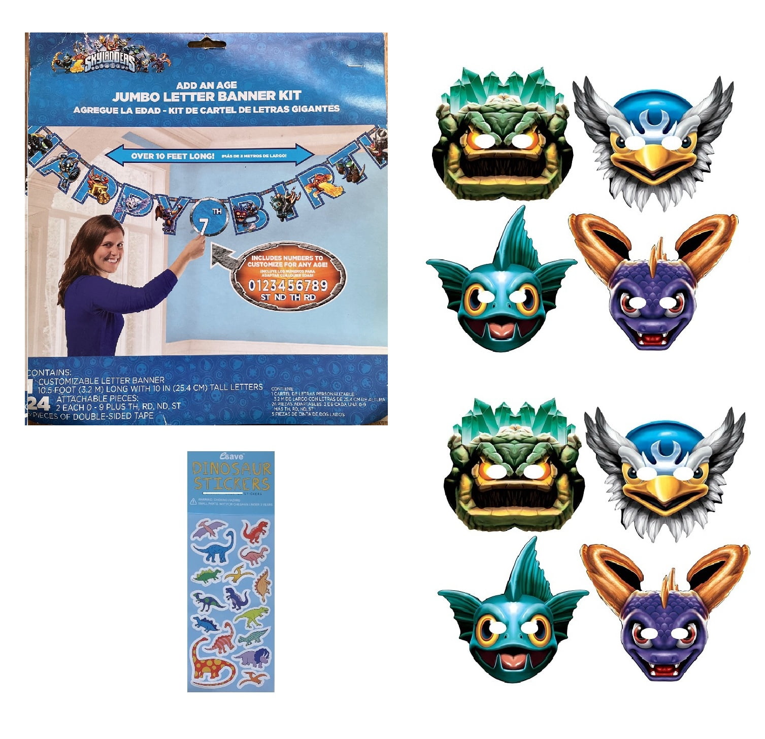 Skylanders Birthday Party Supplies Bundle Includes 1 Giant 10 Feet ...