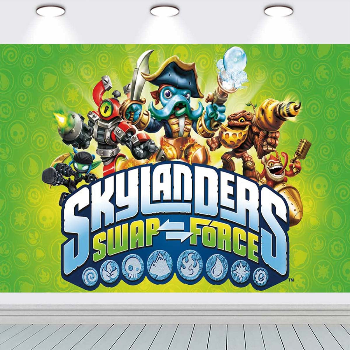Skylanders Swap Force school Taspestry Wall Decor Birthday Banner ...