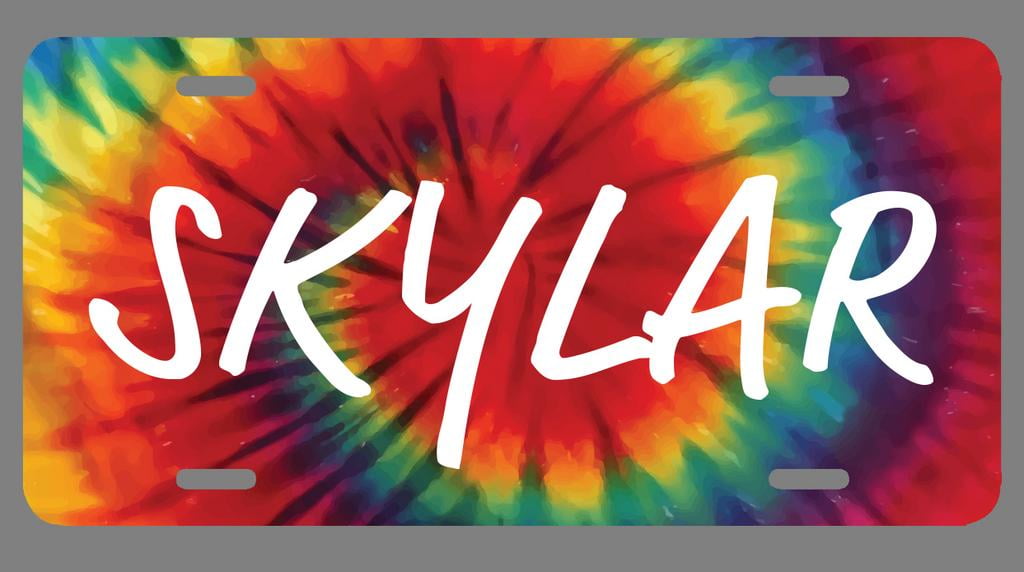 Skylar Name Tie Dye Style License Plate Tag Vanity Novelty Metal | UV ...