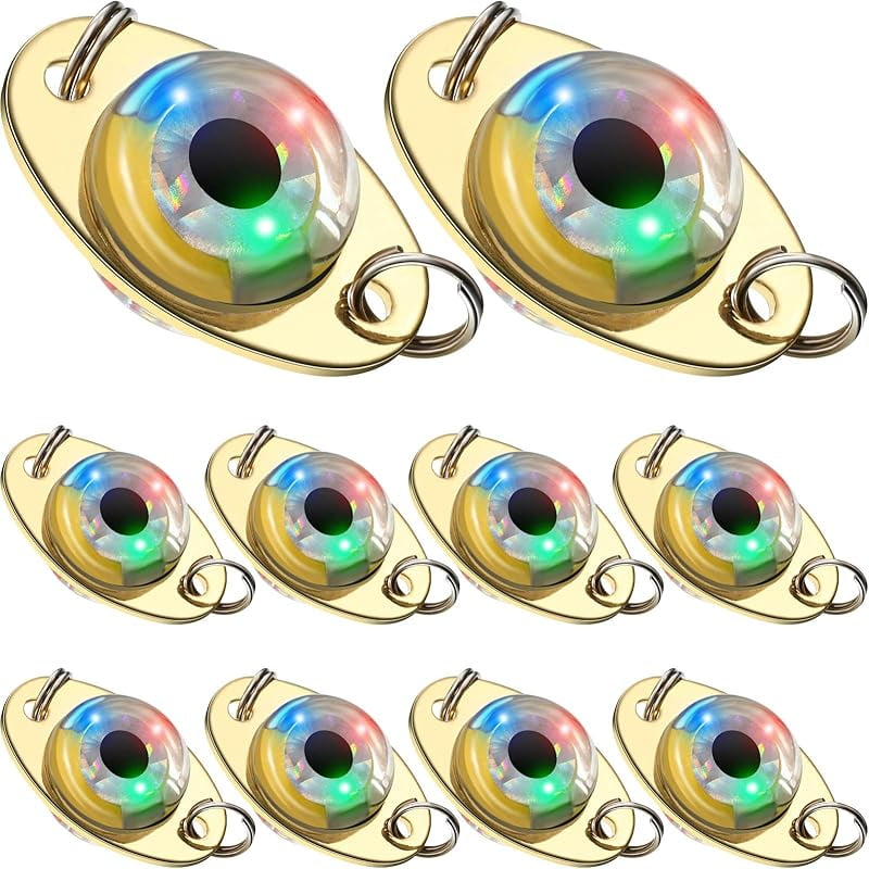 Skylety LED Fishing Lures Lighted Fishing Spoons Underwater Flasher ...