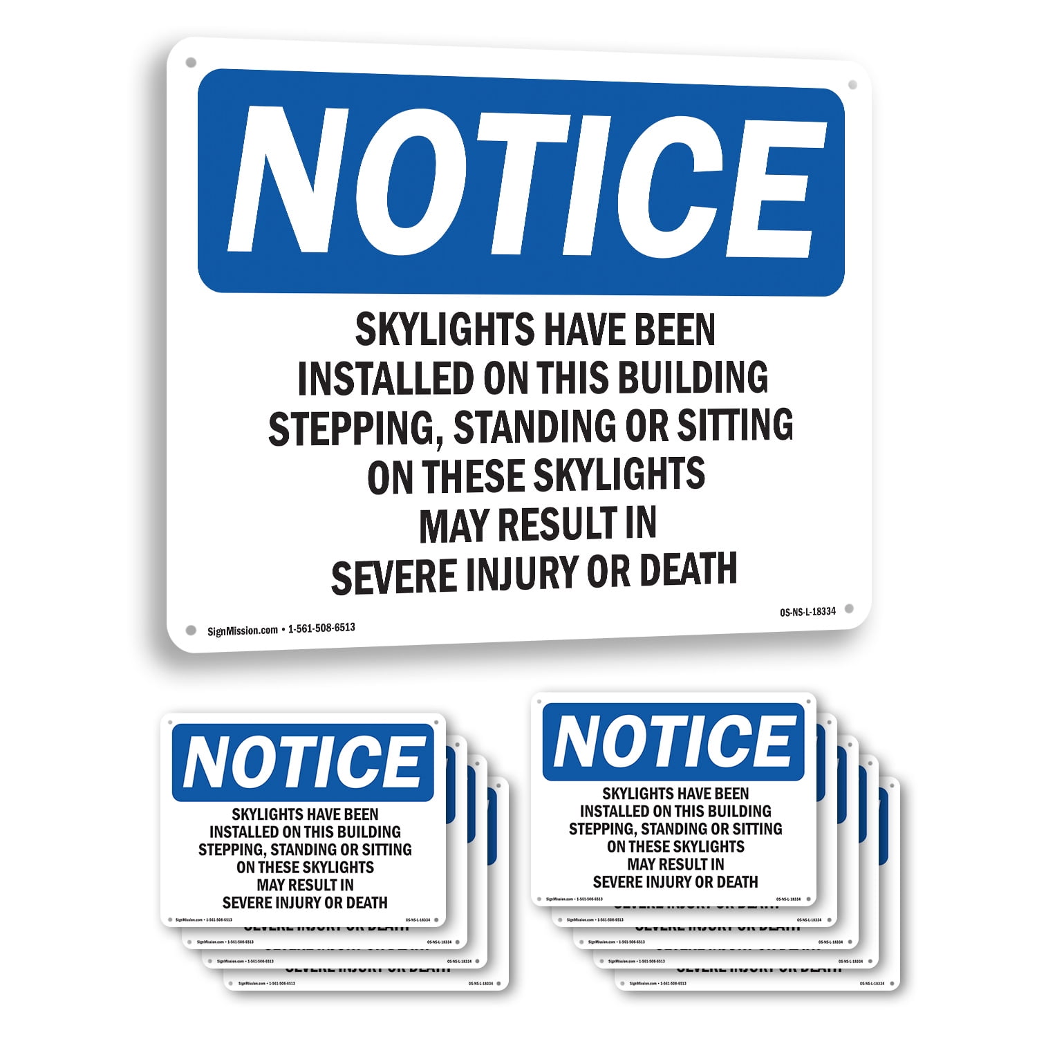 Skylights Have Been Installed On This Building OSHA Notice Aluminum ...
