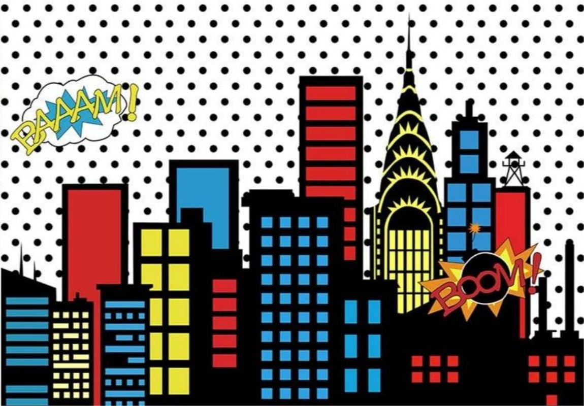 Skyline Buildings City Boom Backdrop Photography Background Children ...