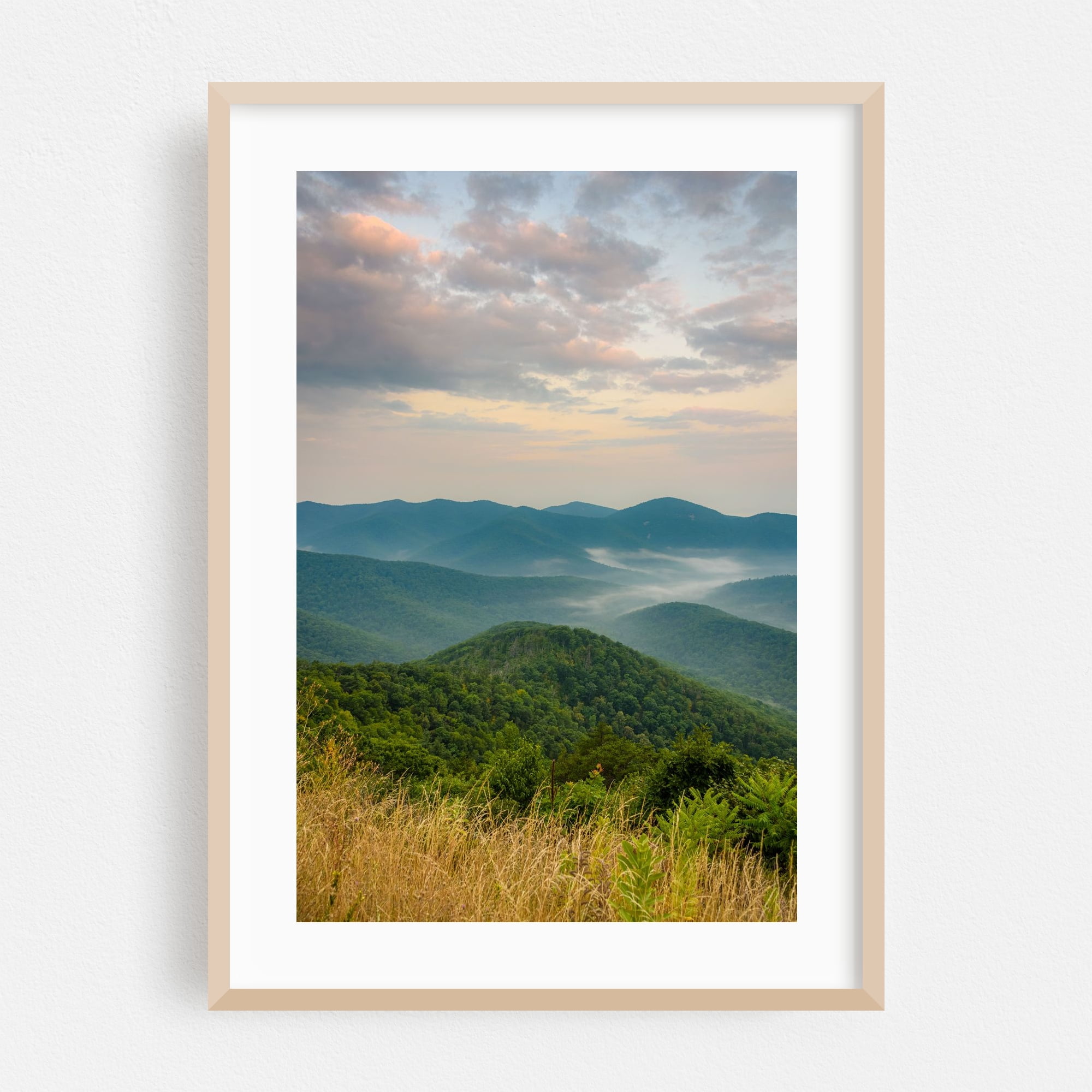 Skyline Drive Views 02 - Virginia Photography Oak Framed Wall Art Print ...