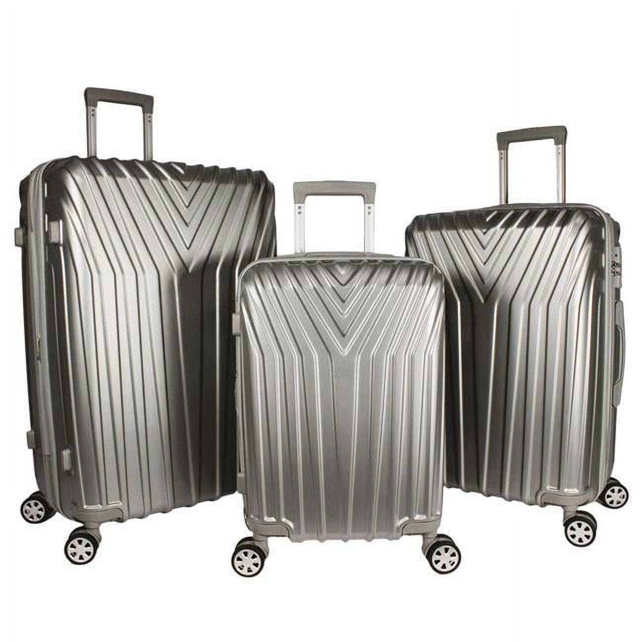Skyline Hardside Spinner Luggage Set, Silver - 3 Piece - Walmart.com