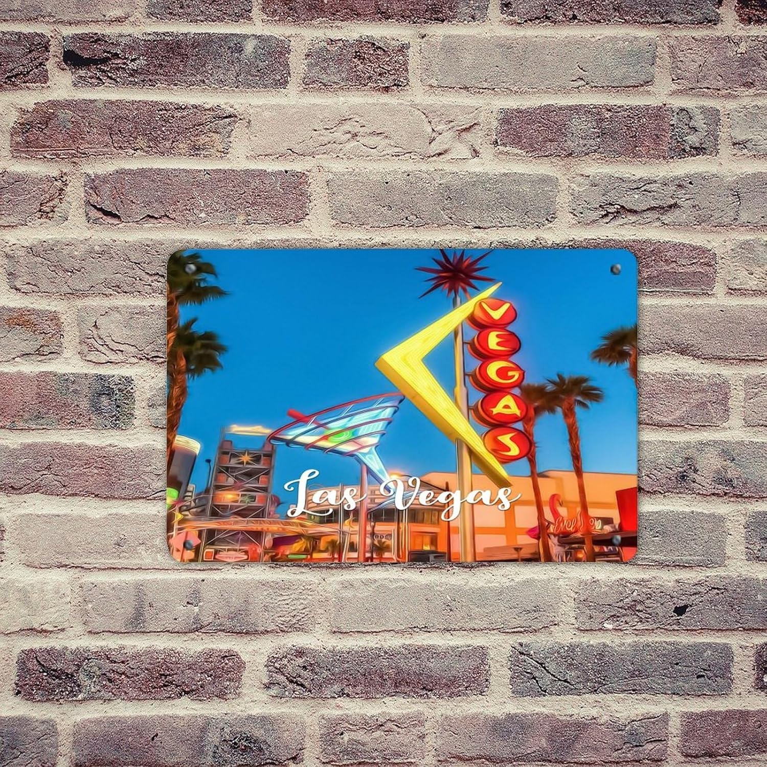 Skyline Las Vegas City Landscape Personalized Metal Wall Decorations ...