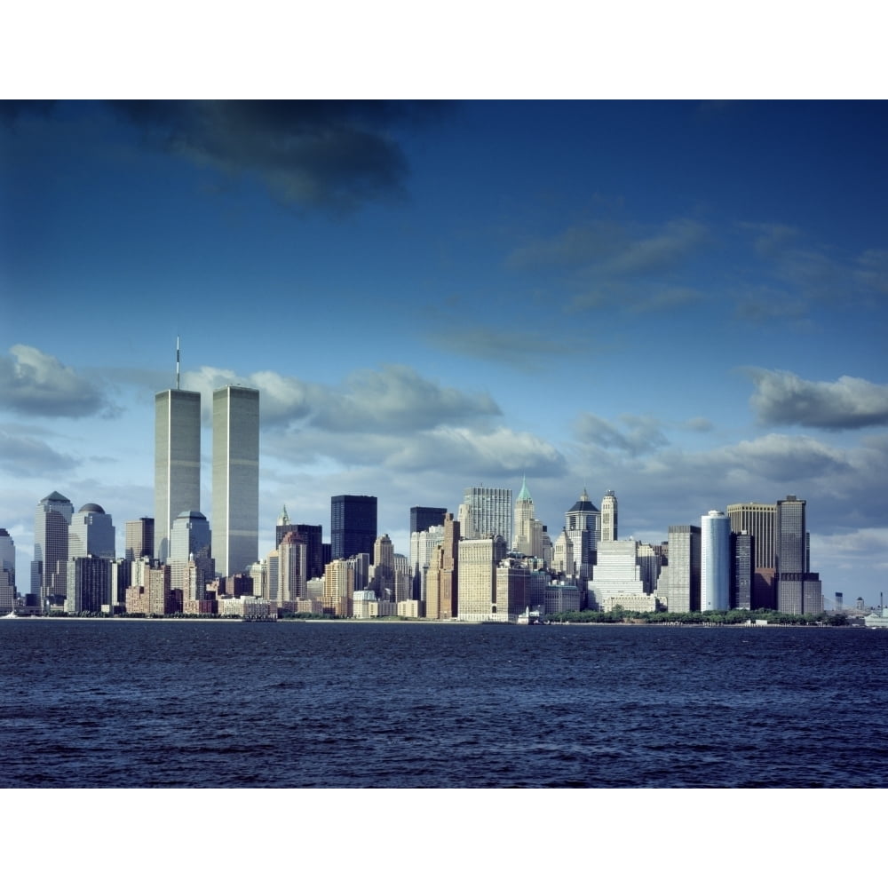 Skyline Of Lower Manhattan Before The 911 Terrorist Attacks. Photo Is ...