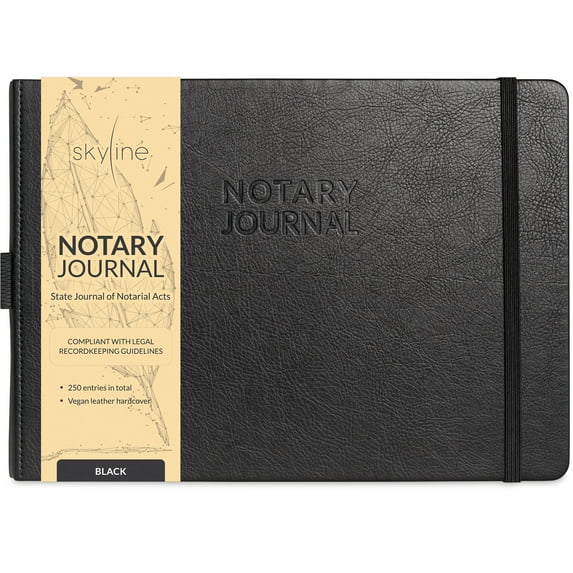 Skyline Notary Journal, Official Record Book, Numbered Pages, 250 ...