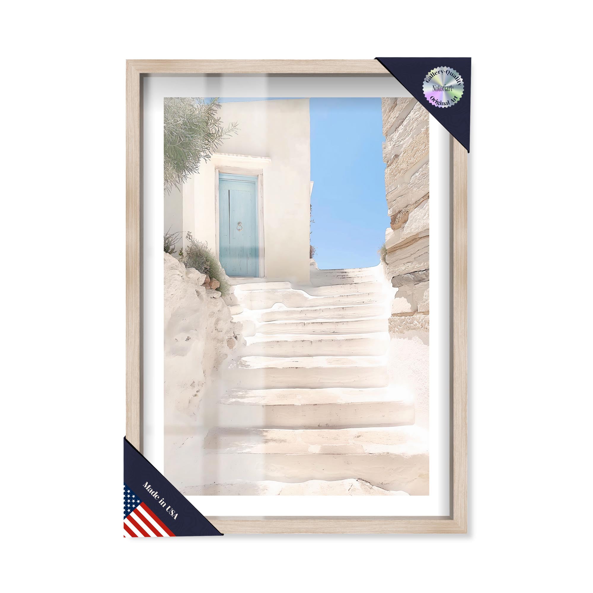 Skyline Steps Shadowbox Print Travel Art Prints by Notoriart, Blonde ...