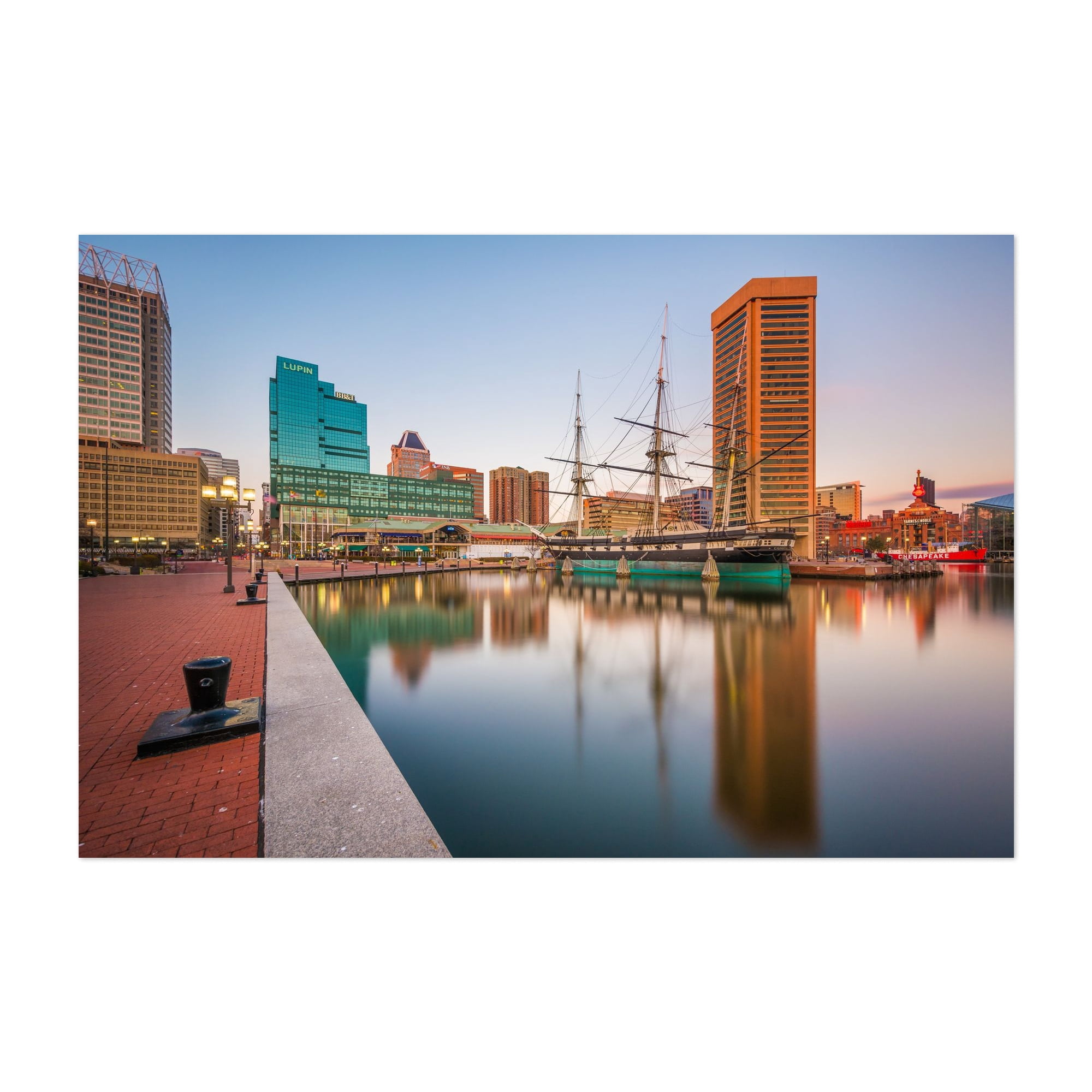 Skyline & USS Constellation - Baltimore Maryland Photography Unframed ...