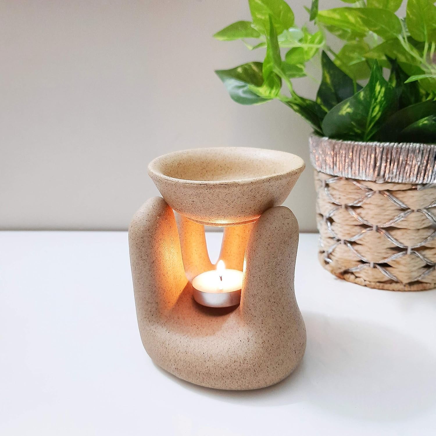 Skyline industries Ceramic Hand Type Oil Burner Diffuser for Home ...