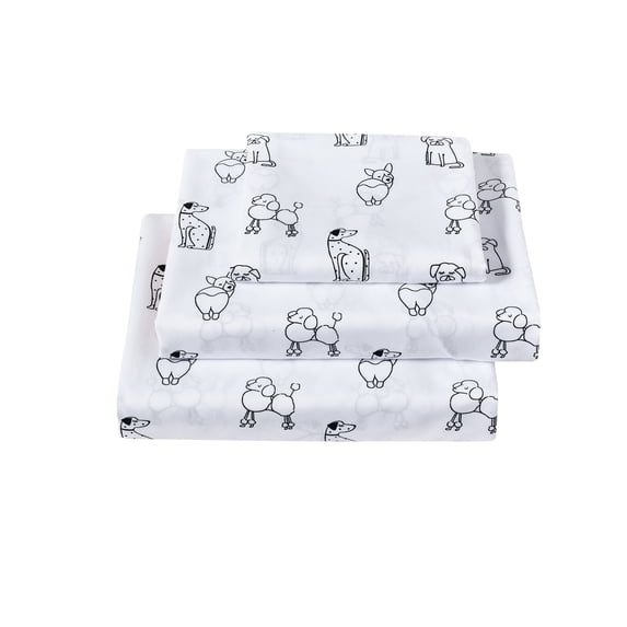 Skylinewears Bed Sheet Set 4 PC Printed Brushed Microfiber Elegant ...