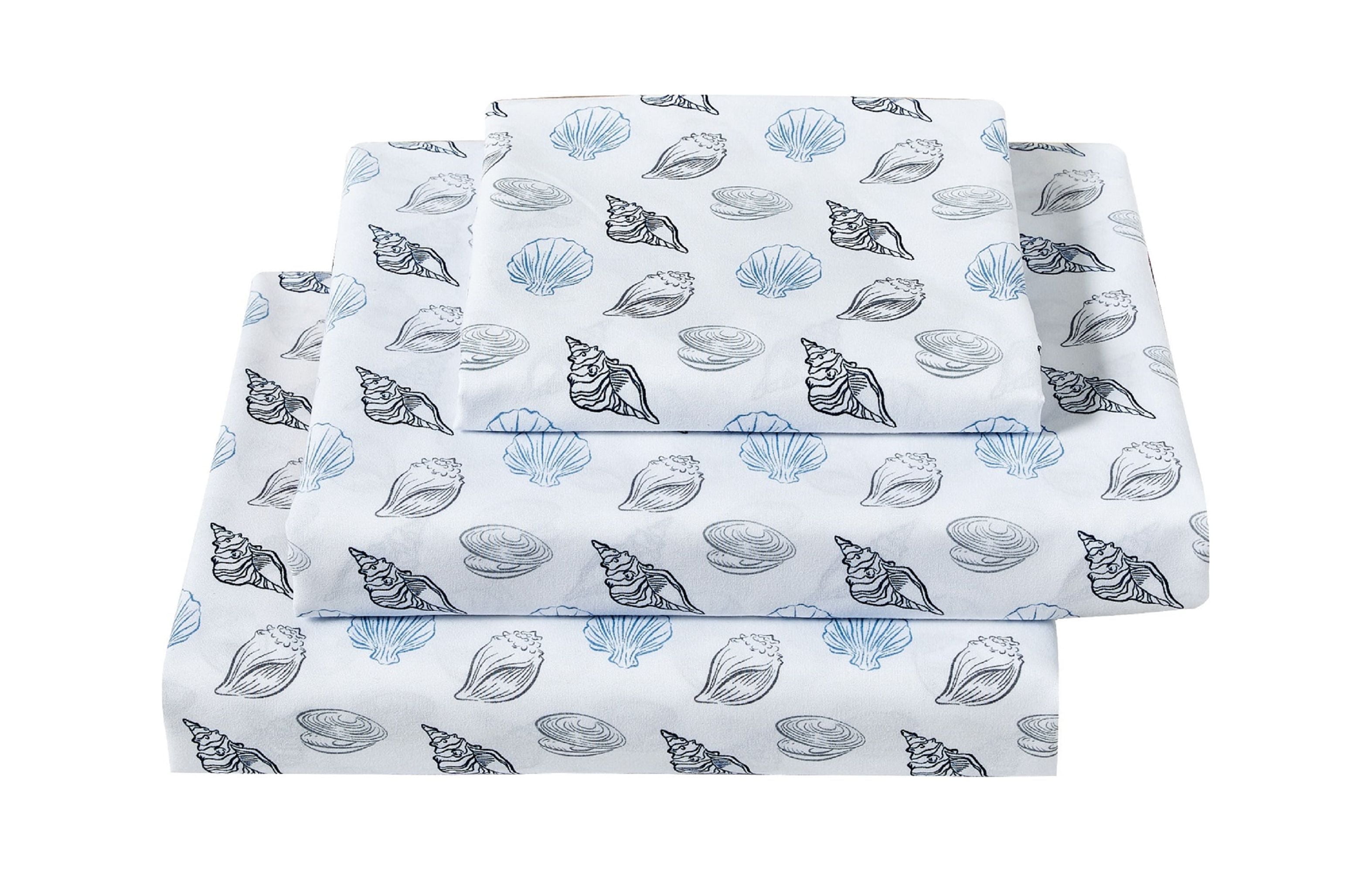 Skylinewears Bed Sheet Set 4 PC Printed Brushed Microfiber Elegant ...