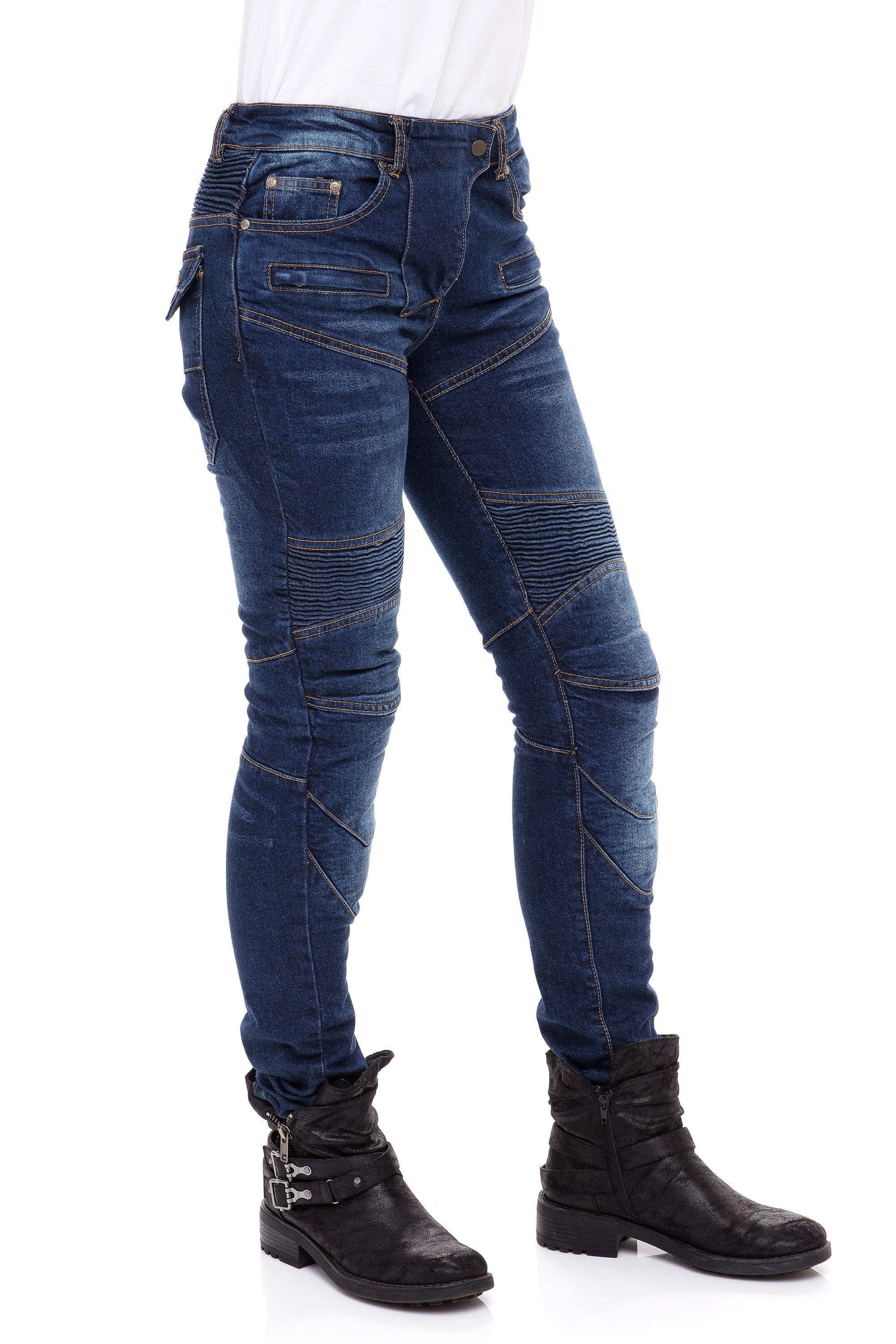 Skylinewears Women’s Denim Motorcycle Motorbike Jeans with Protective ...