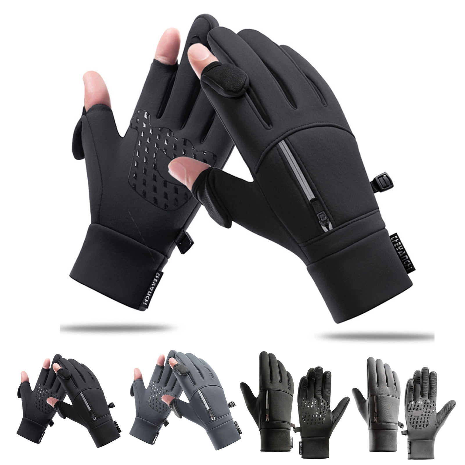 Skymirror 1 Pair Winter Cycling Gloves Great Friction Particle Palm ...