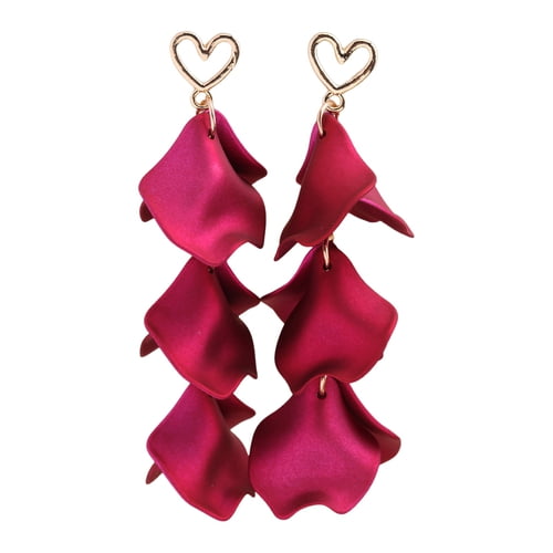 Skymirror 1 Pair Women Hanging Earrings Flower Shape Bohemian Style ...