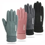 Skymirror 1 Pair Women Winter Gloves Particle Palm Fleece Touch Screen ...