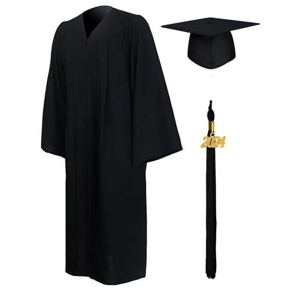 Skymirror 1 Set Unisex Graduation Robe Hat Set Front Zipper Loose ...