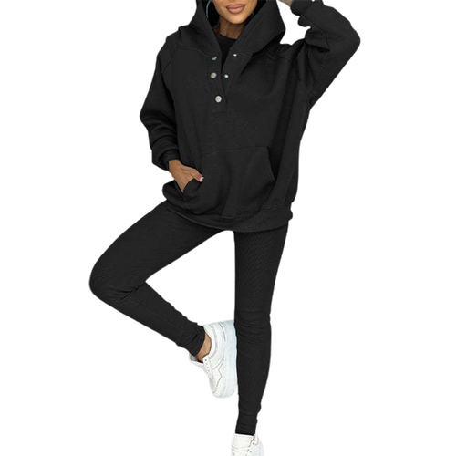 Skymirror 3 Pcs/Set Fall Winter Hoodie Vest Pants Set Hooded Long ...