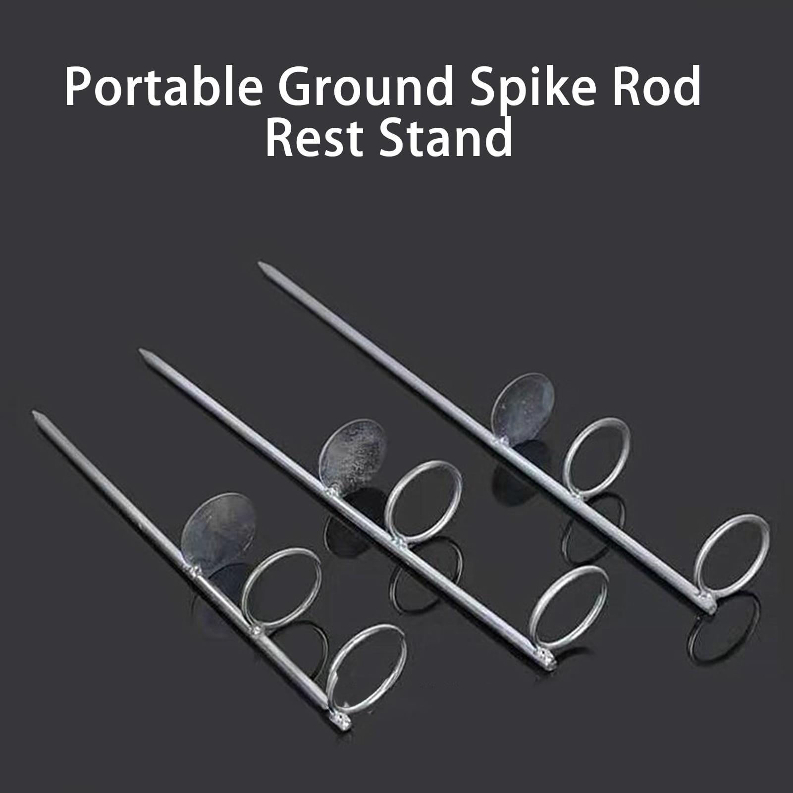 Skymirror 30/40/50cm Double Rings Single Fork Fishing Rod Holder Bank ...