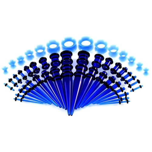 Skymirror 50Pcs Ear Expander Double O-Rings Flared Tunnels Three-piece ...