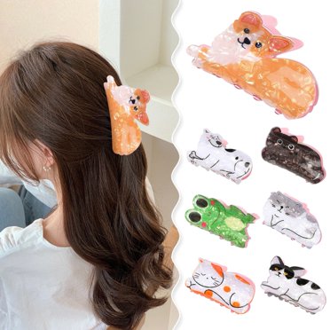 SPRING PARK Women Retro Hair Claw Clips Medium Hair Claw Clamps Non ...