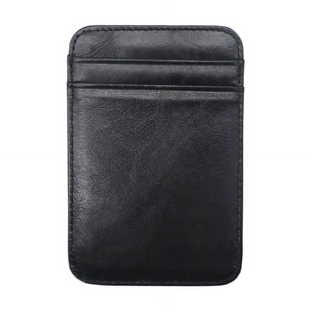 Skymirror Card Holder Slim Small Wallet Faux Leather Solid Color Driver ...