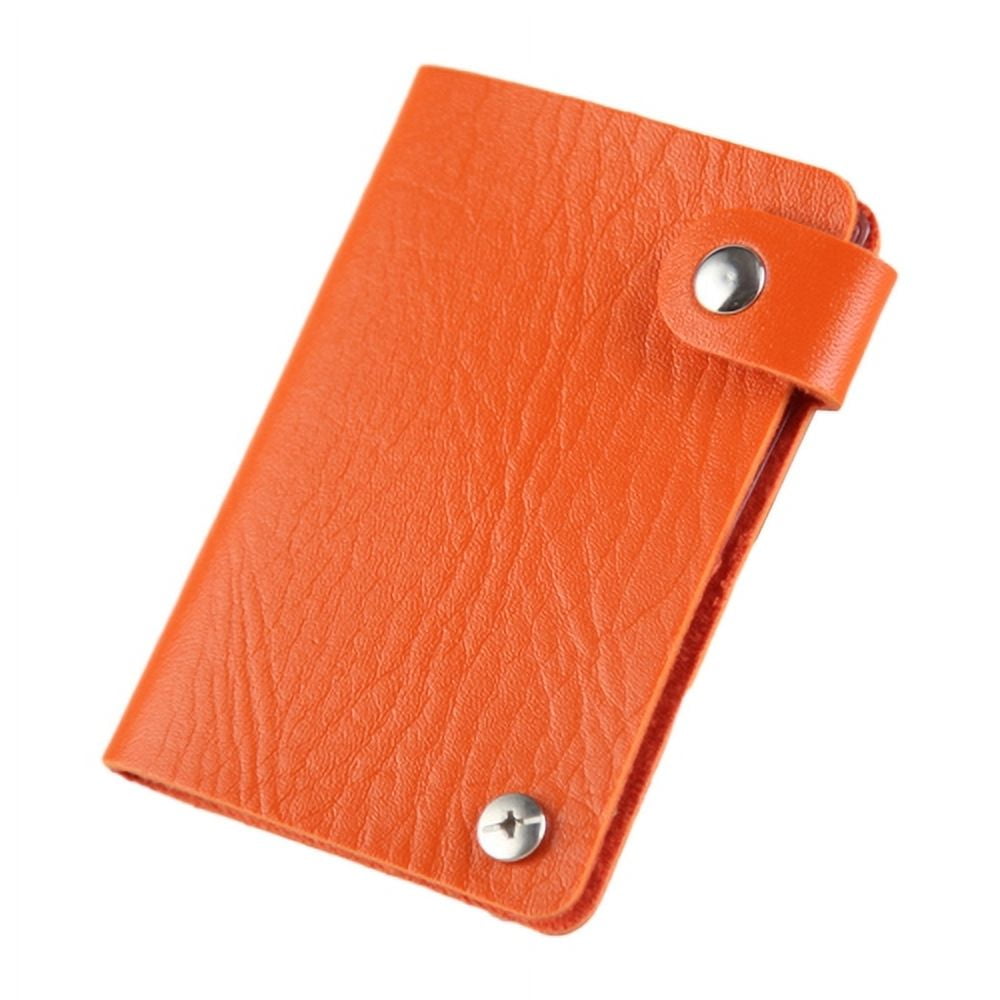 Skymirror Card Holder Smooth Faux Leather Rotary Pockets Large Capacity ...