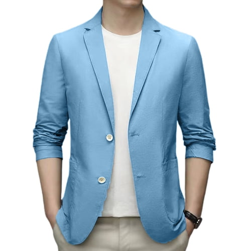Skymirror Formal Summer Suit Coat Business Coat Lapel Long Sleeves ...