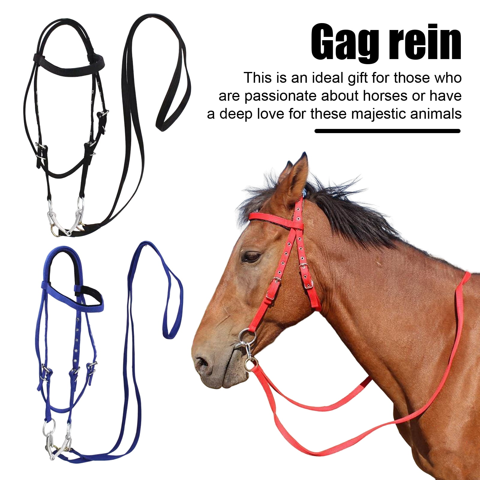 Skymirror Horse Halter Adjustable Chin Horse Halter Plush Padded Horse ...