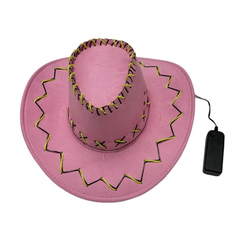 Skymirror LED Cowboy Hat with Controller Retro Western Style Luminous ...