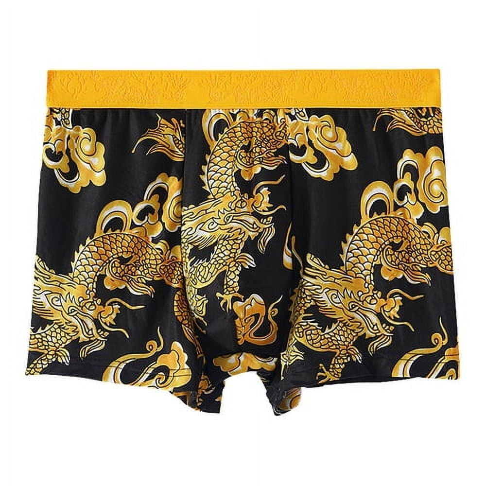 Skymirror Men Dragon Pattern Underwear Year of The Dragon Boxer Briefs ...