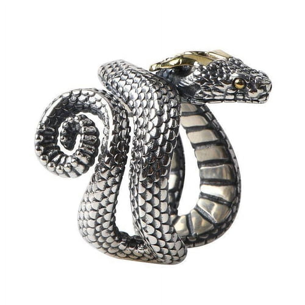 Skymirror Men Python Ring Retro Opening Adjustable Smooth Alloy Good ...